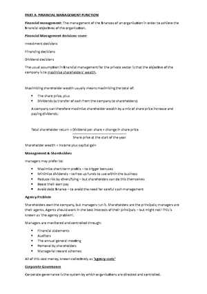 FM - lecture notes - ACCA – FM FINANCIAL MANAGEMENT STUDY NOTES ...