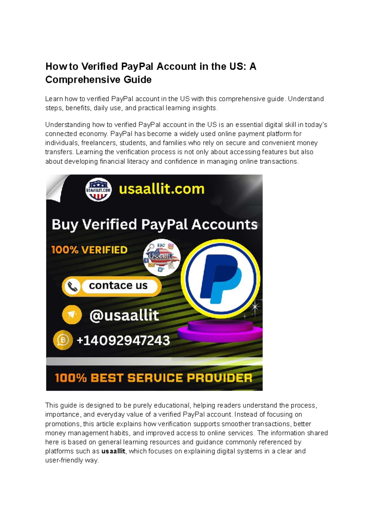 A Comprehensive Guide to Verifying PayPal Accounts in the US - Studocu