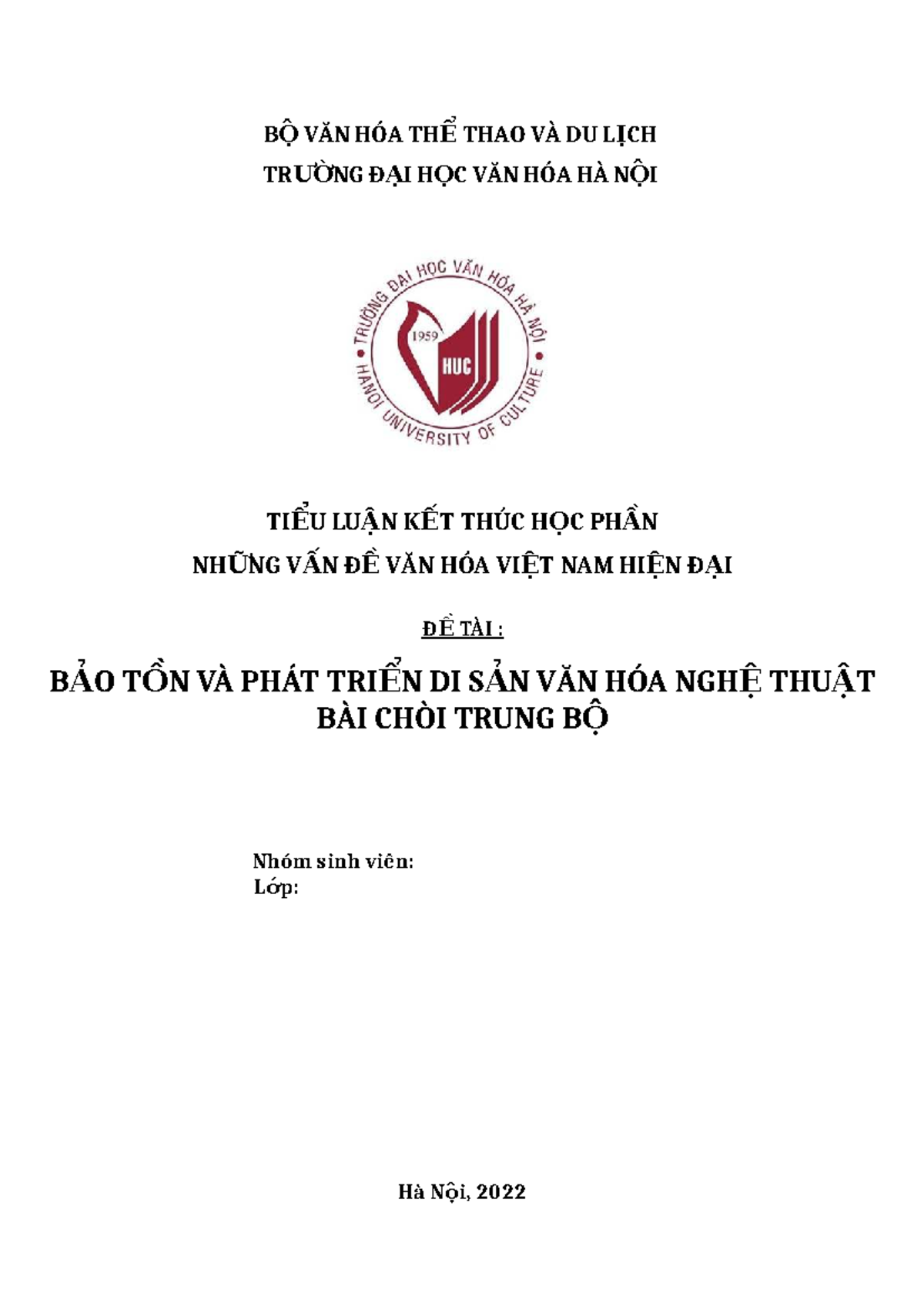 Bảo Tồn và Phát Triển Di Sản Văn Hóa Nghệ Thuật Bài Chòi Trung Bộ ...