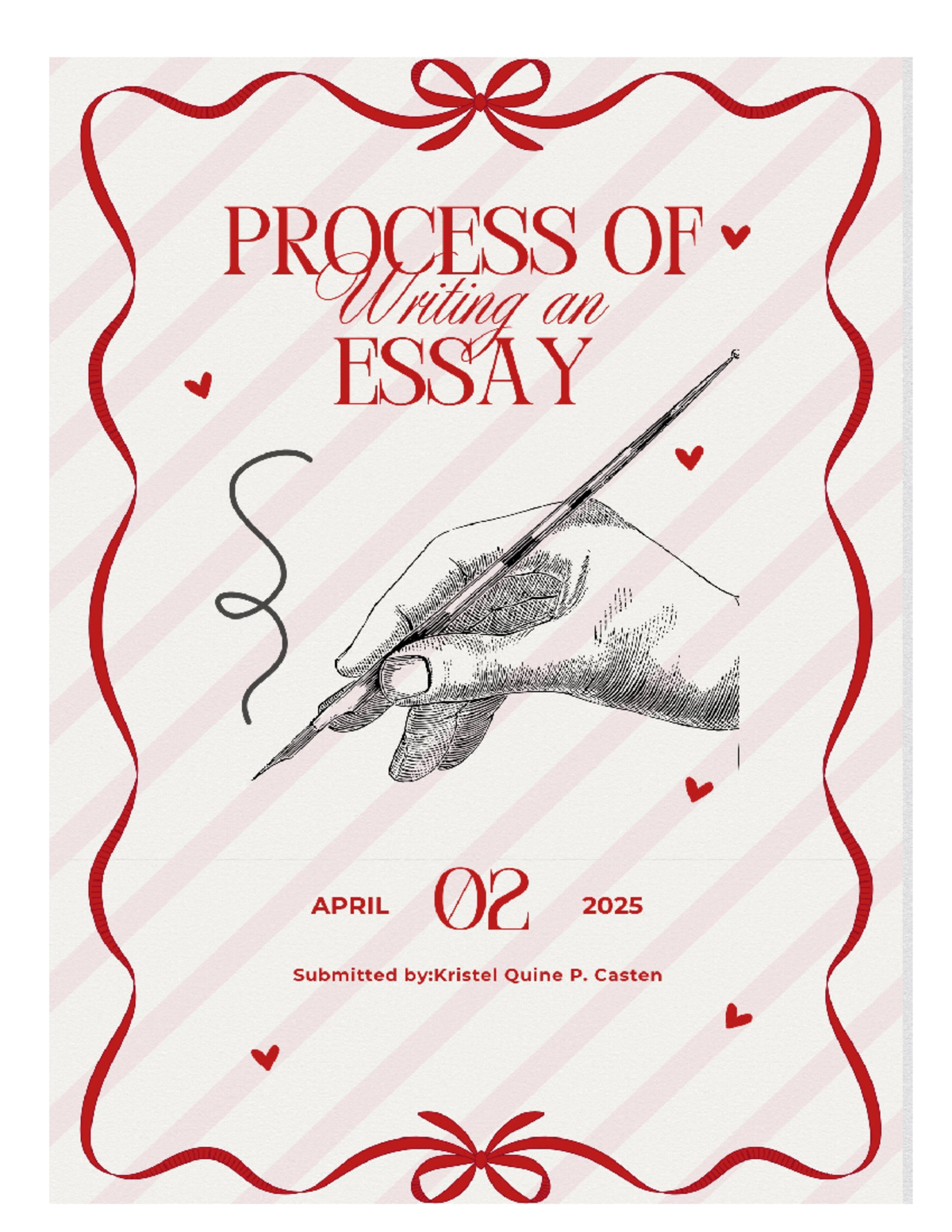 Essay Writing Process - Kristel Quine P. Casten - Studocu