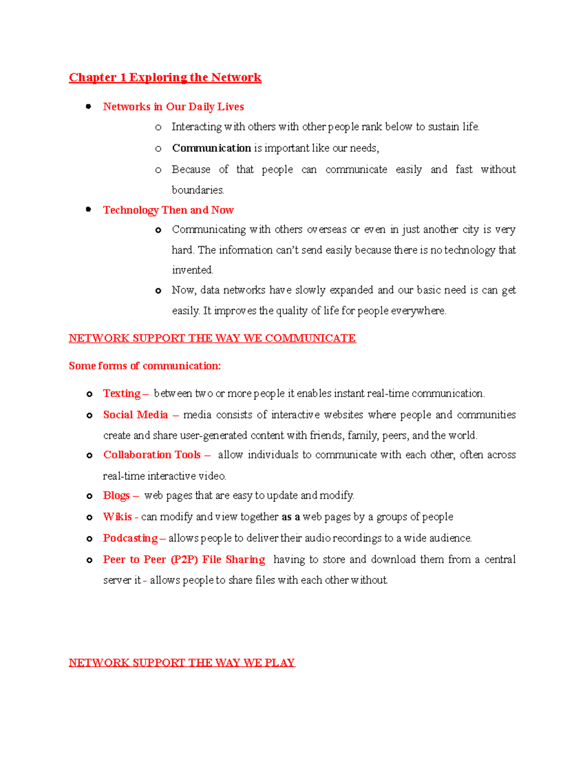 Networking Concepts and Communication - Chapter 1 Overview - Studocu