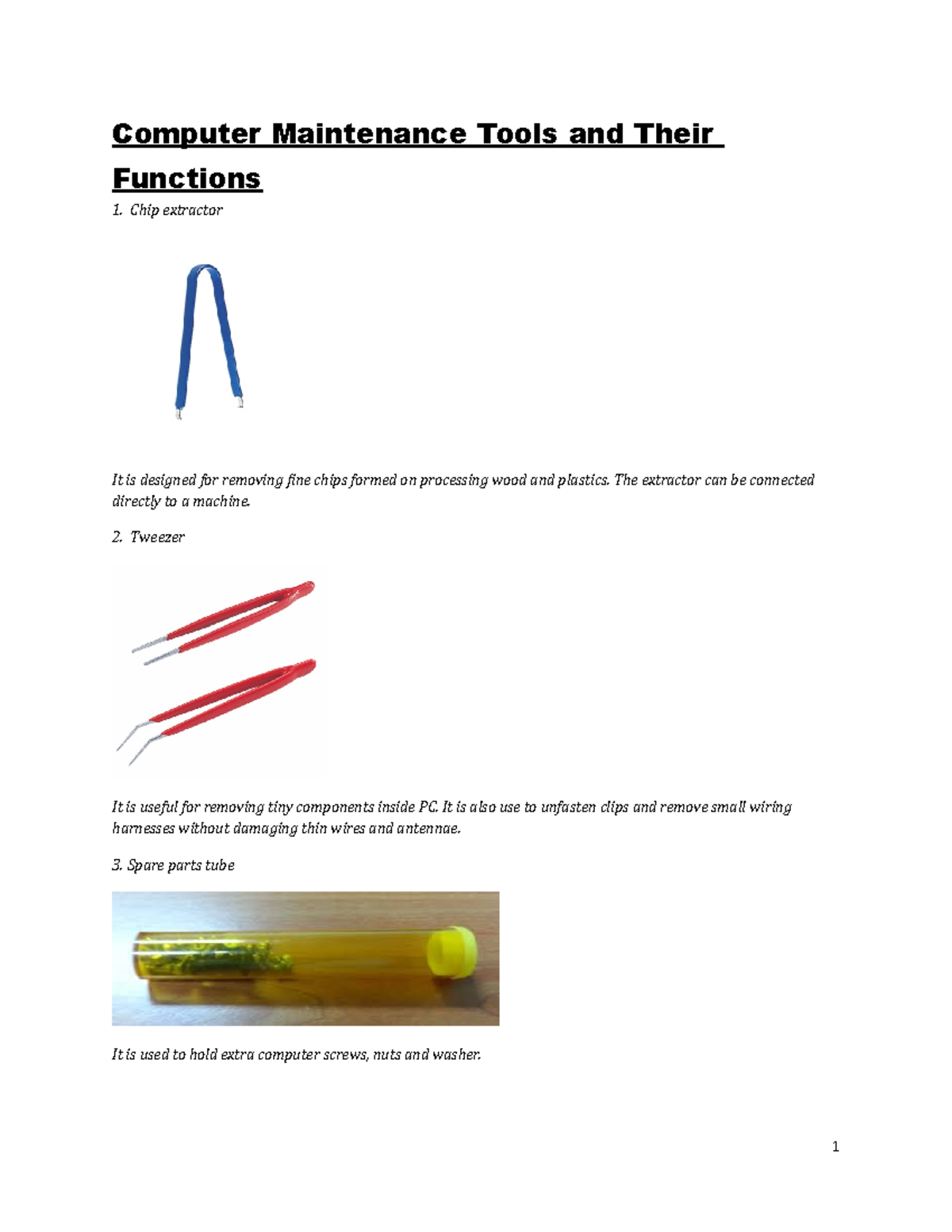 Computer Maintenance Tools and Their Functions - Computer Maintenance ...