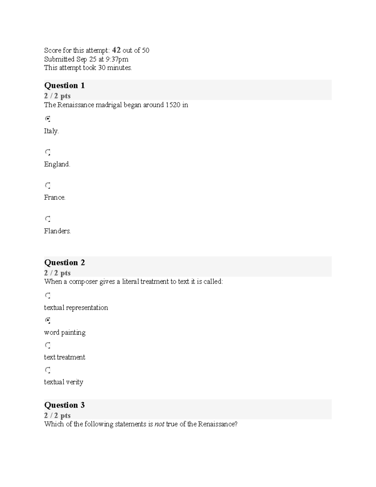 UNIT 3 EXAM - UNIT 3 EXAM - Score for this attempt:Submitted Sep 25 at ...