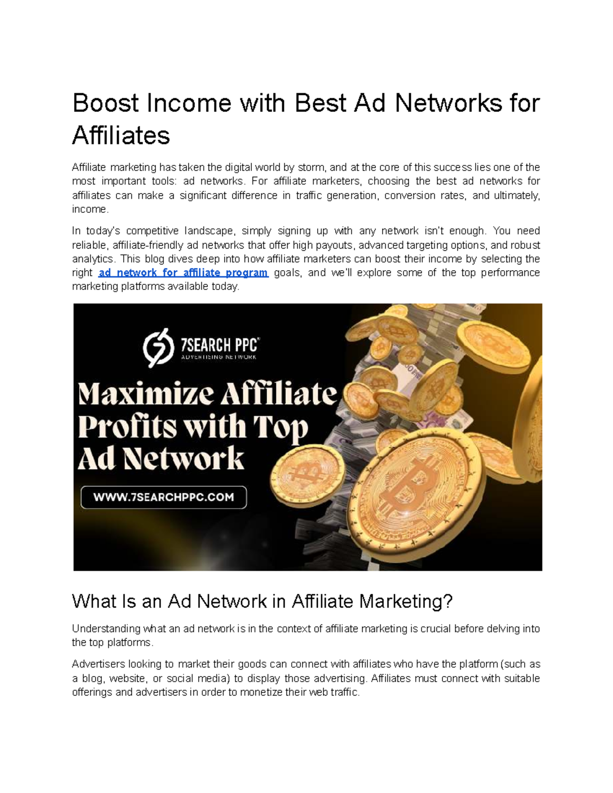 Boost Income with Best Ad Networks for Affiliates - Boost Income with ...