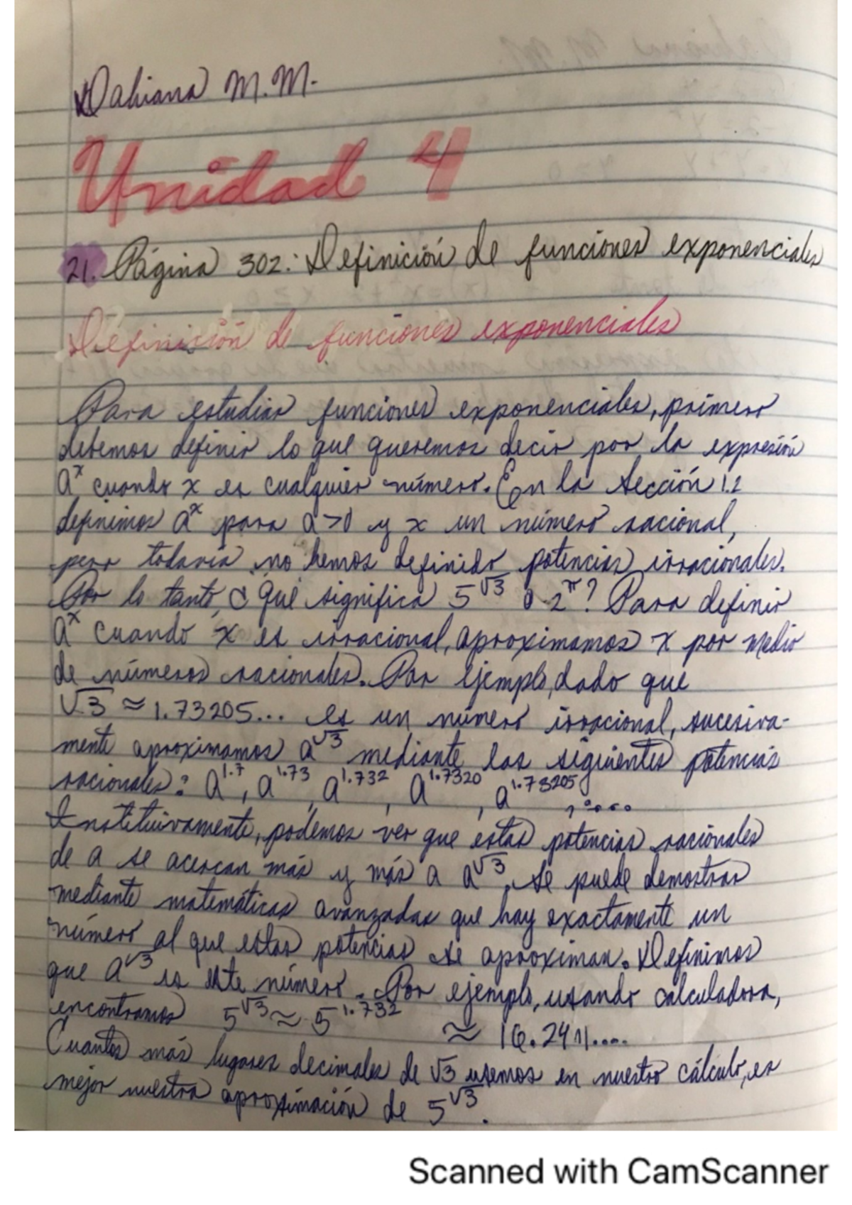 Unidad 4 del libro de recalculó - Dahiana M. Unidad 4 21. Rigina 302 ...