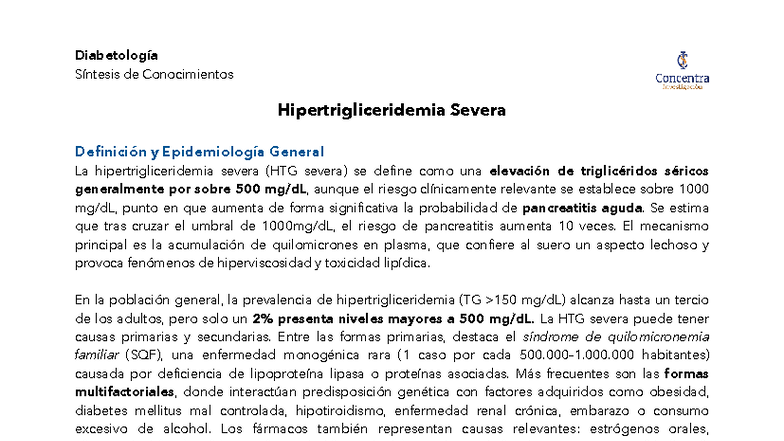 Hipertrigliceridemia Severa: Definición, Epidemiología y Manejo Clínico ...