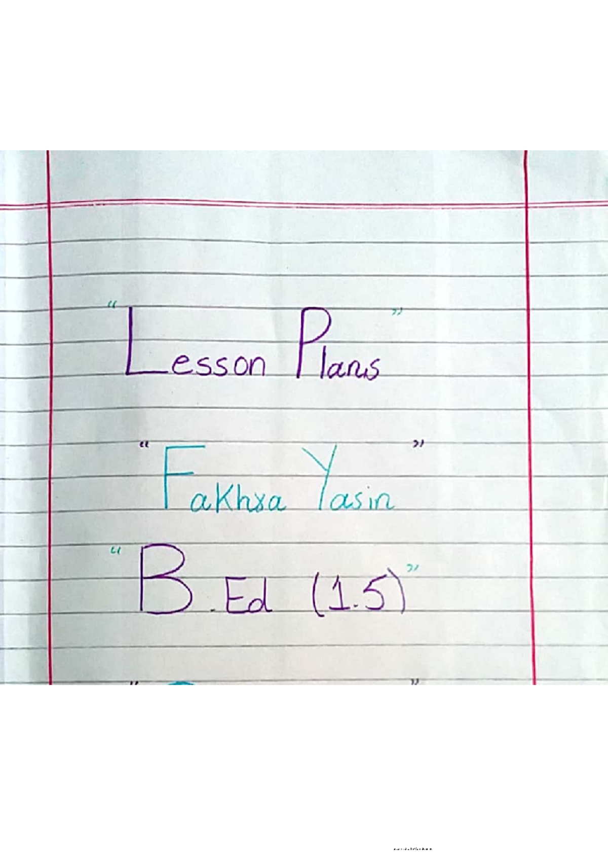 Comprehensive 40 Lesson Plans for Course 8608 - Studocu