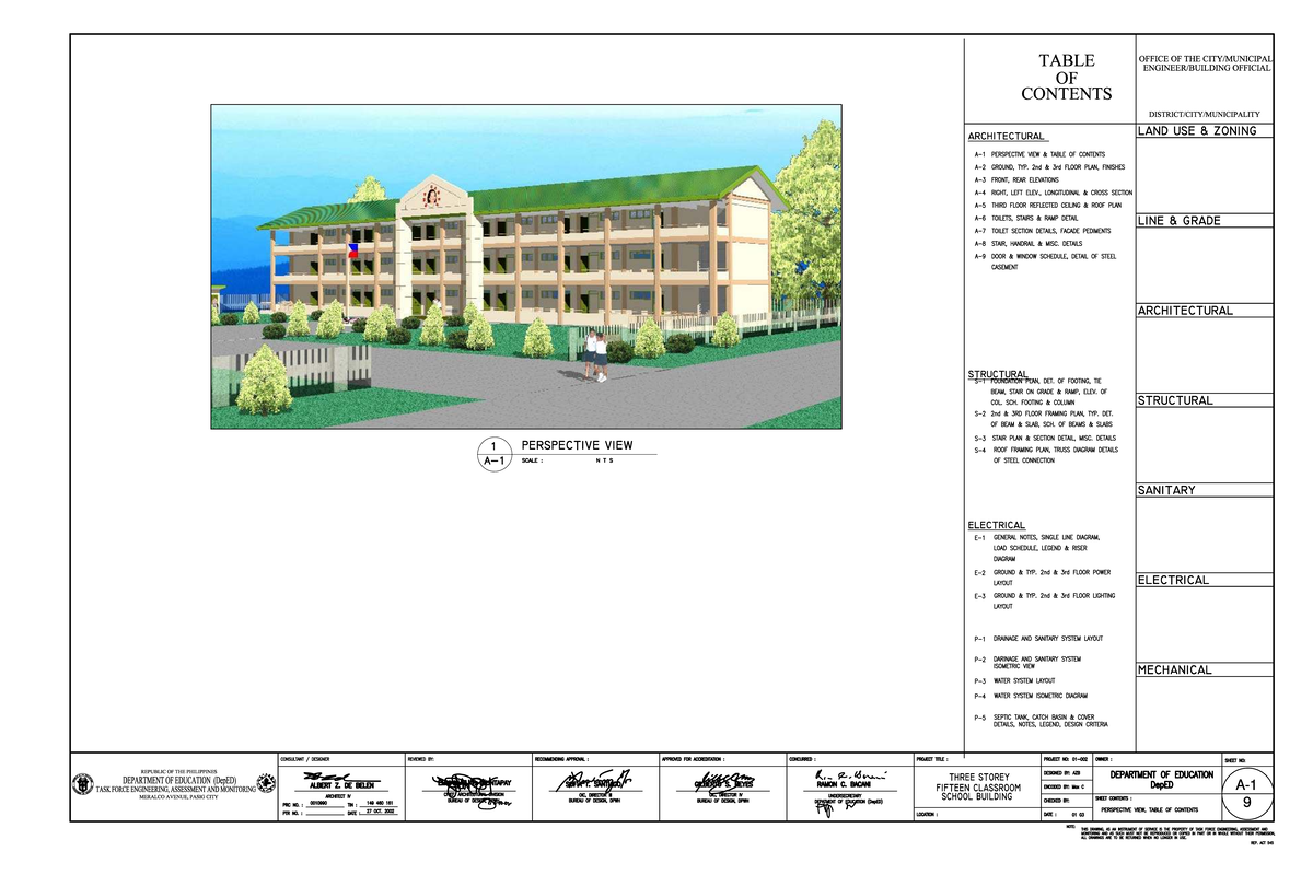 Three Storey Fifteen Classroom School Building - DepED Project No. 01 ...