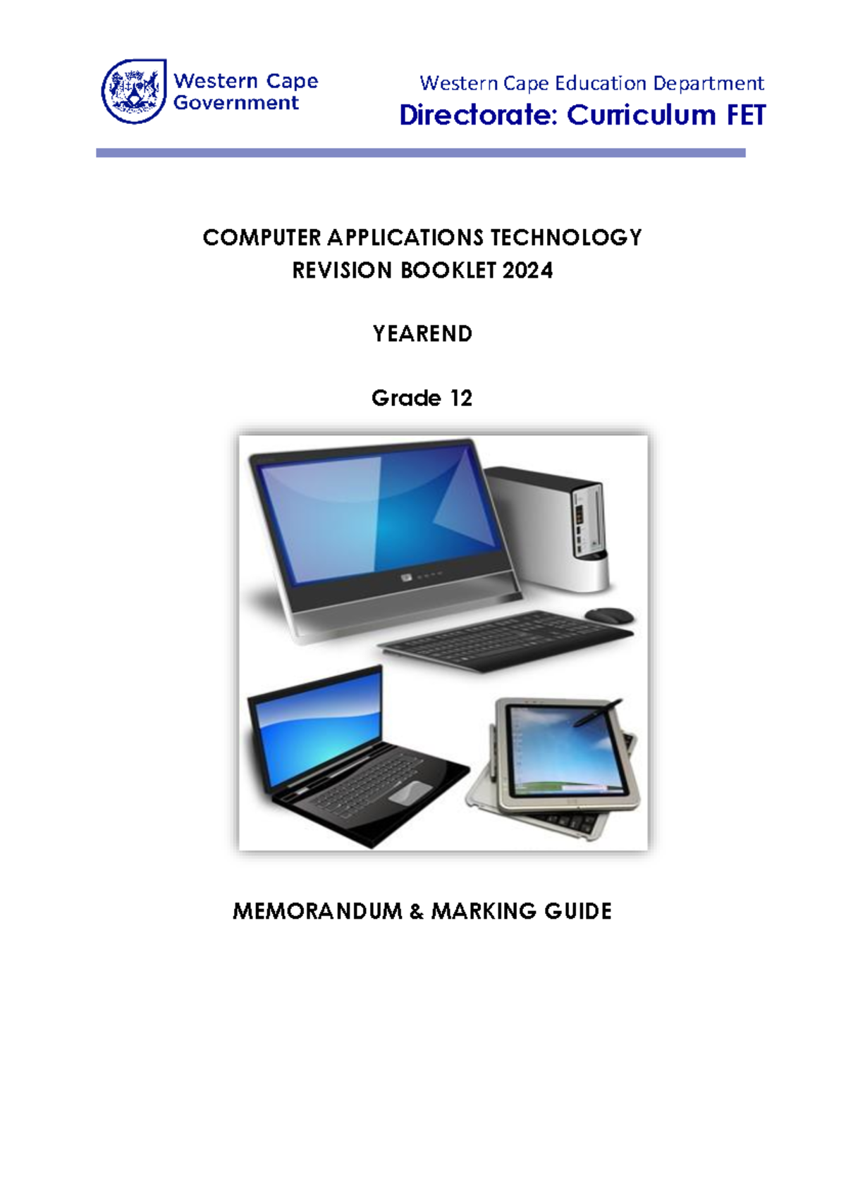 Computer Applications Technology (CAT) Grade 12 Year End Revision Guide ...