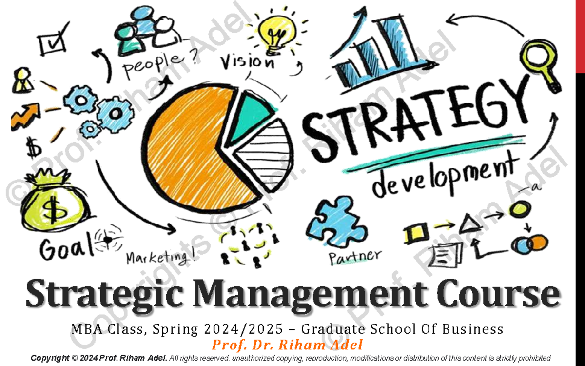 Strategic Management MBA Lecture Notes - Spring 2024 - Studocu