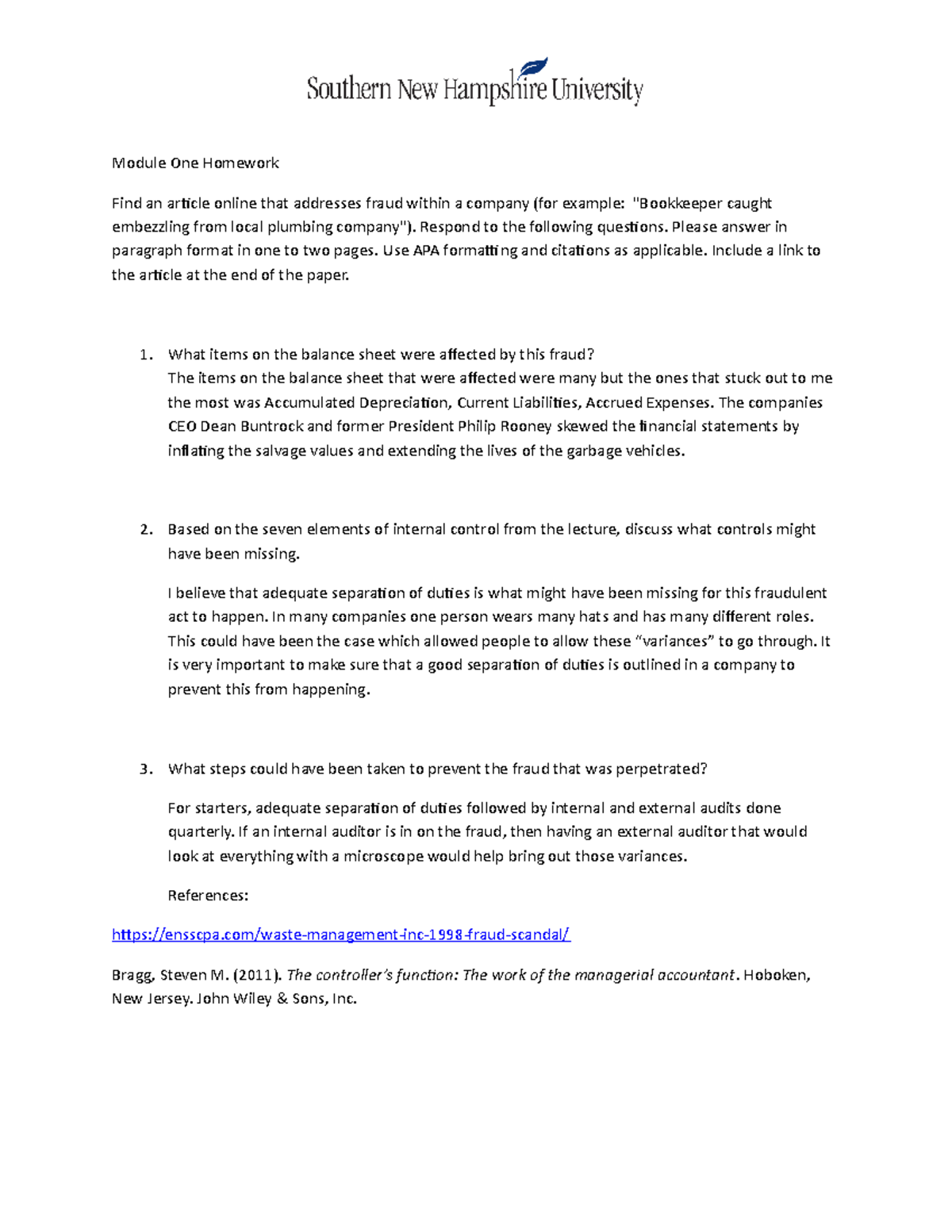 ACC 340 Module One Homework-1 - Module One Homework Find an article ...