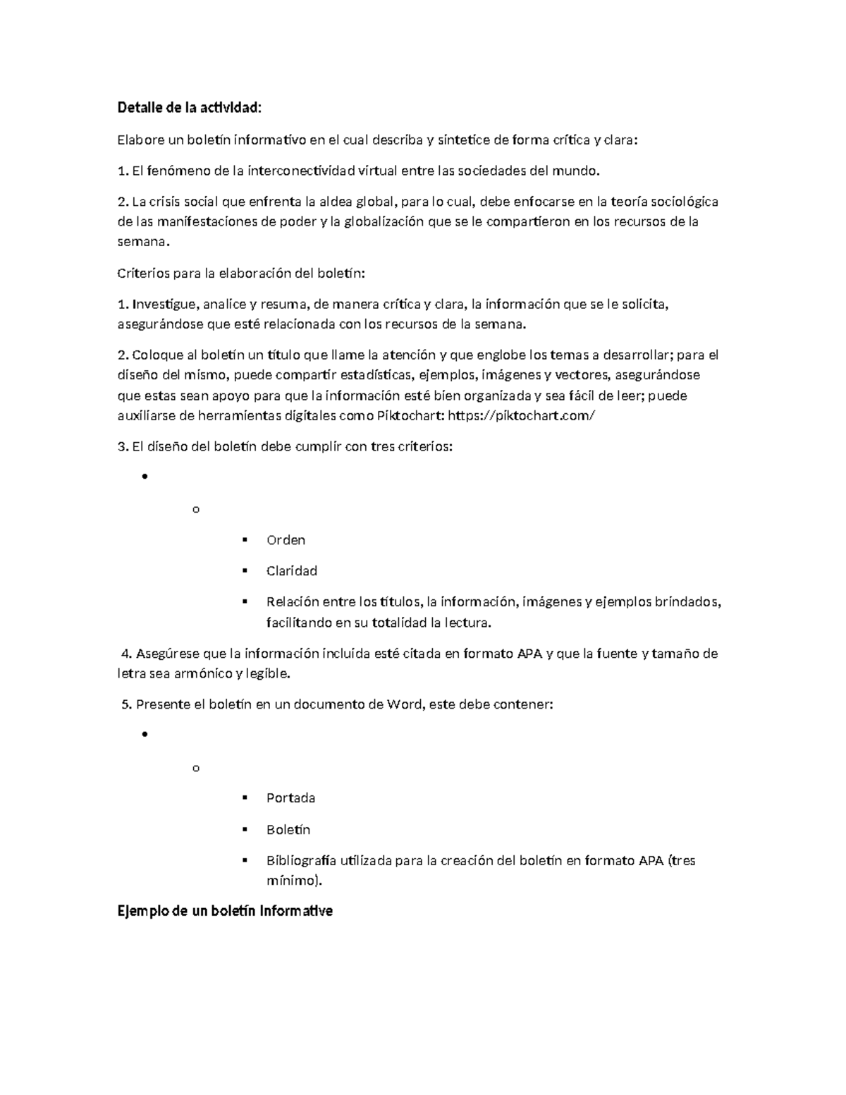 Boletín informativo sobre interconectividad y crisis social (Sociología) - Studocu