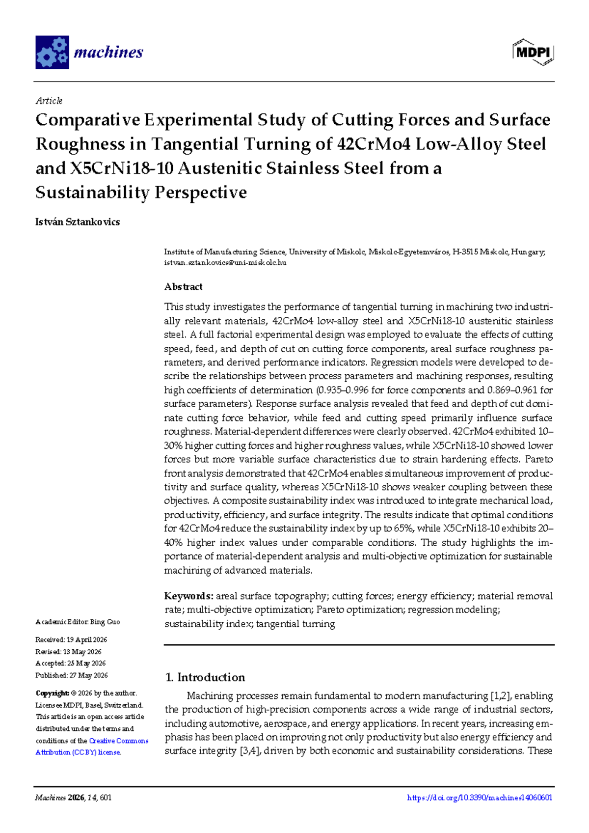 Comparative Study of Cutting Forces & Surface Roughness in Tangential ...