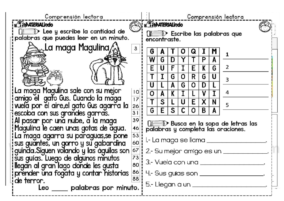 Lecturas - tareas - Comprensión lectora Comprensión lectora ...
