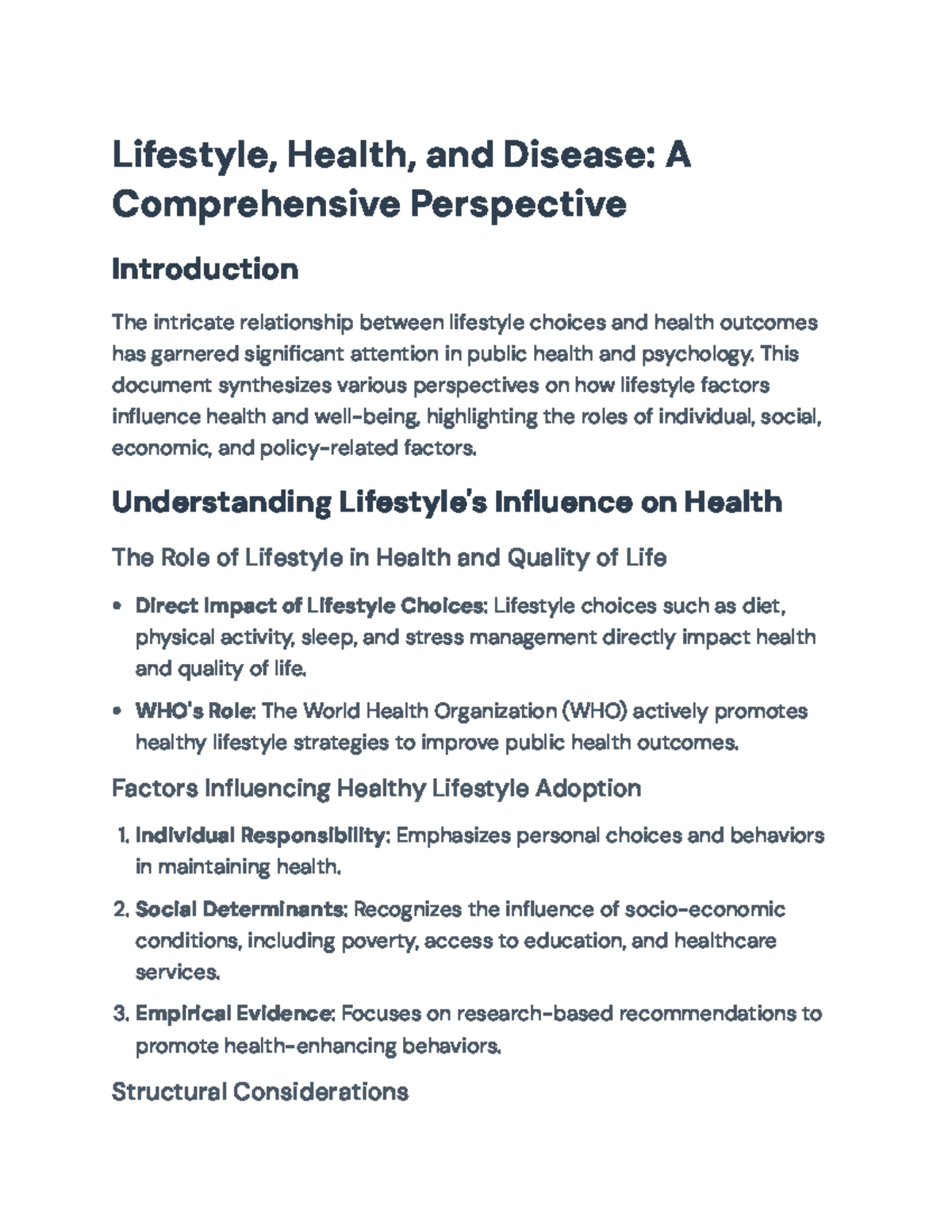 Comprehensive Analysis of Lifestyle, Health, and Disease Factors ...