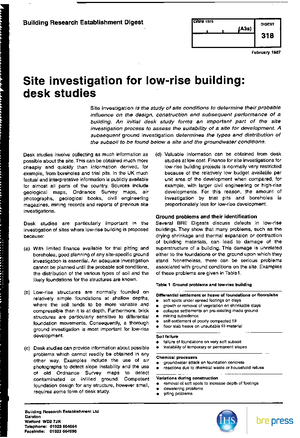 Walk-over survey - Site Investigations - Site investigation for low ...
