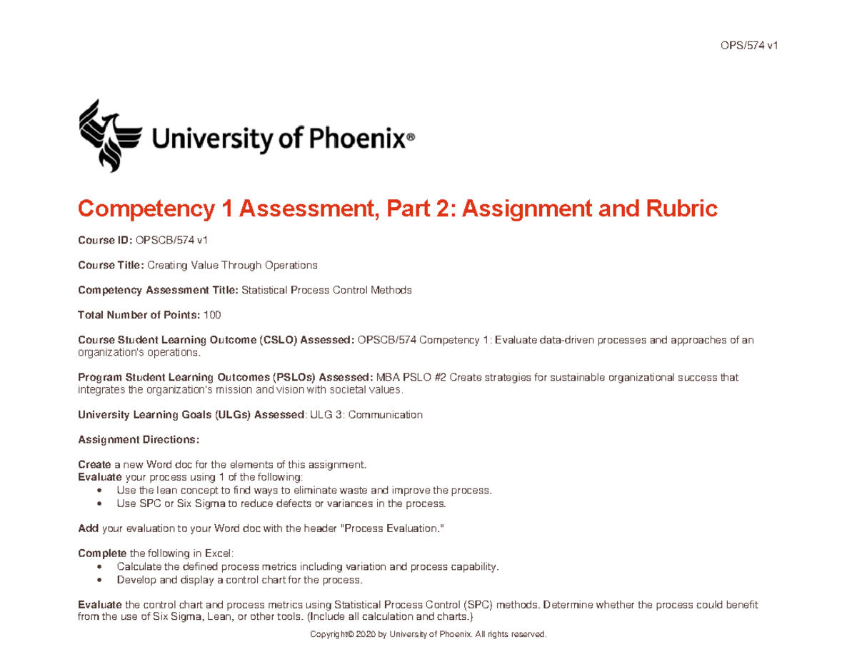 Attachment 2 - competency 2 - v1 Competency 1 Assessment, Part 2 ...