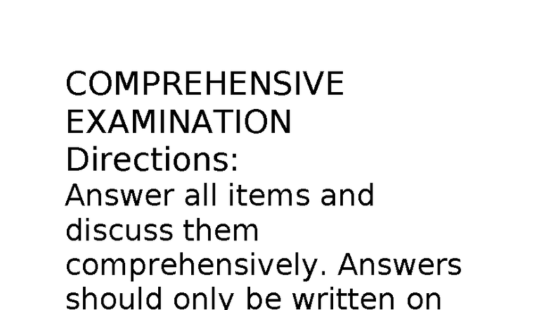 Comprehensive Examination: Key Topics in Public Administration - Studocu