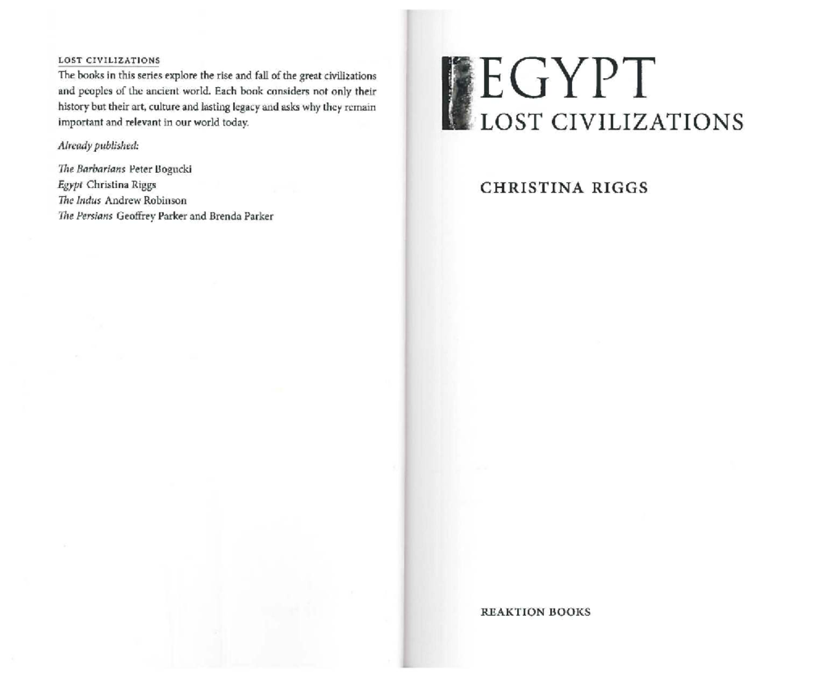 Egyptian Civilizations: A Study of Forty Centuries (Riggs 2017) - Studocu