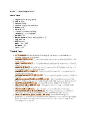 Chapter 2 - ME1160 - introduction to medical terminology. Terminology ...