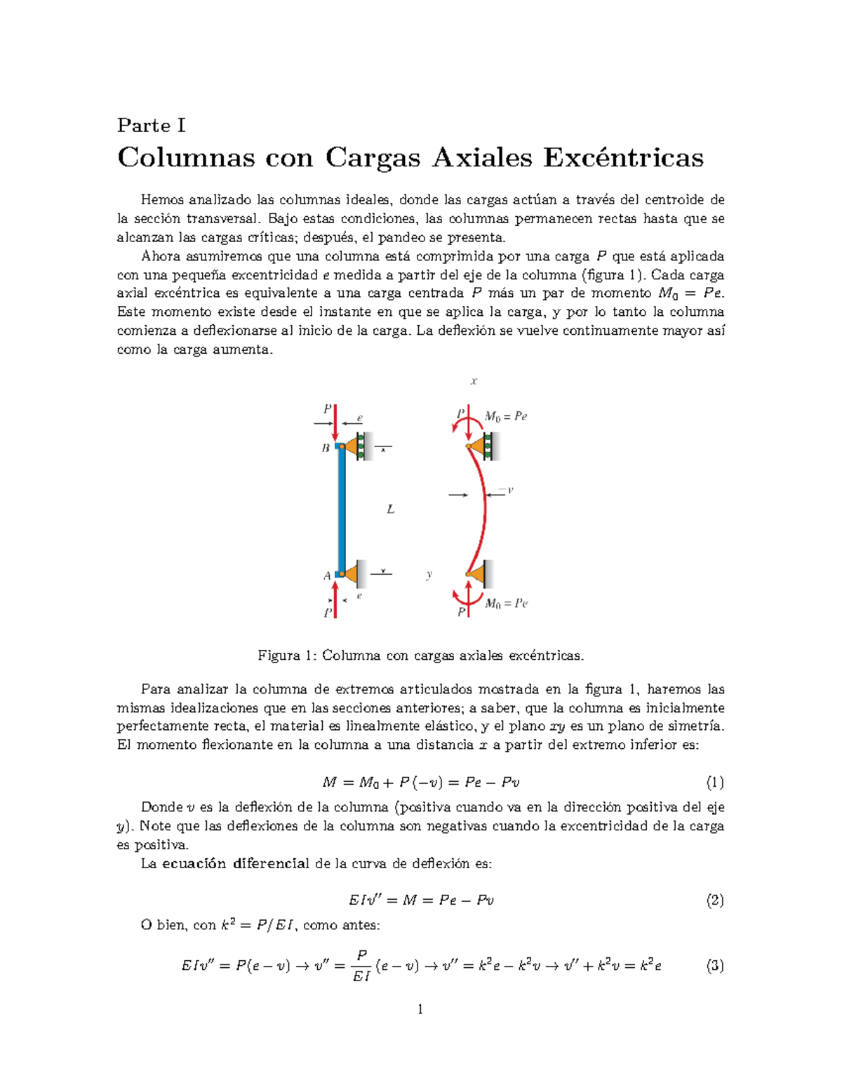 Análisis de Columnas con Cargas Axiales Excéntricas en Estructuras - Studocu