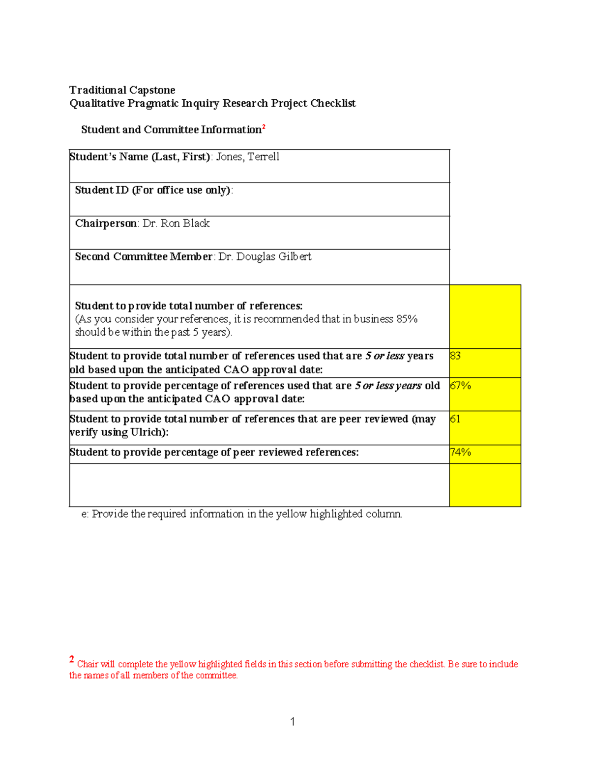 DBA 7000 Proposal Checklist for Qualitative Research Project - Studocu