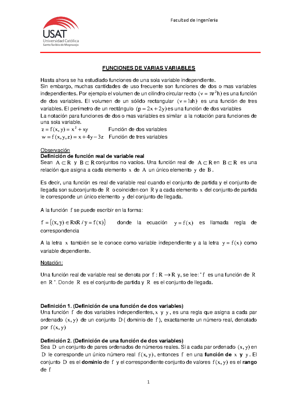 S5 Funciones de Varias Variables - Curvas de Nivel 2025-II - Studocu