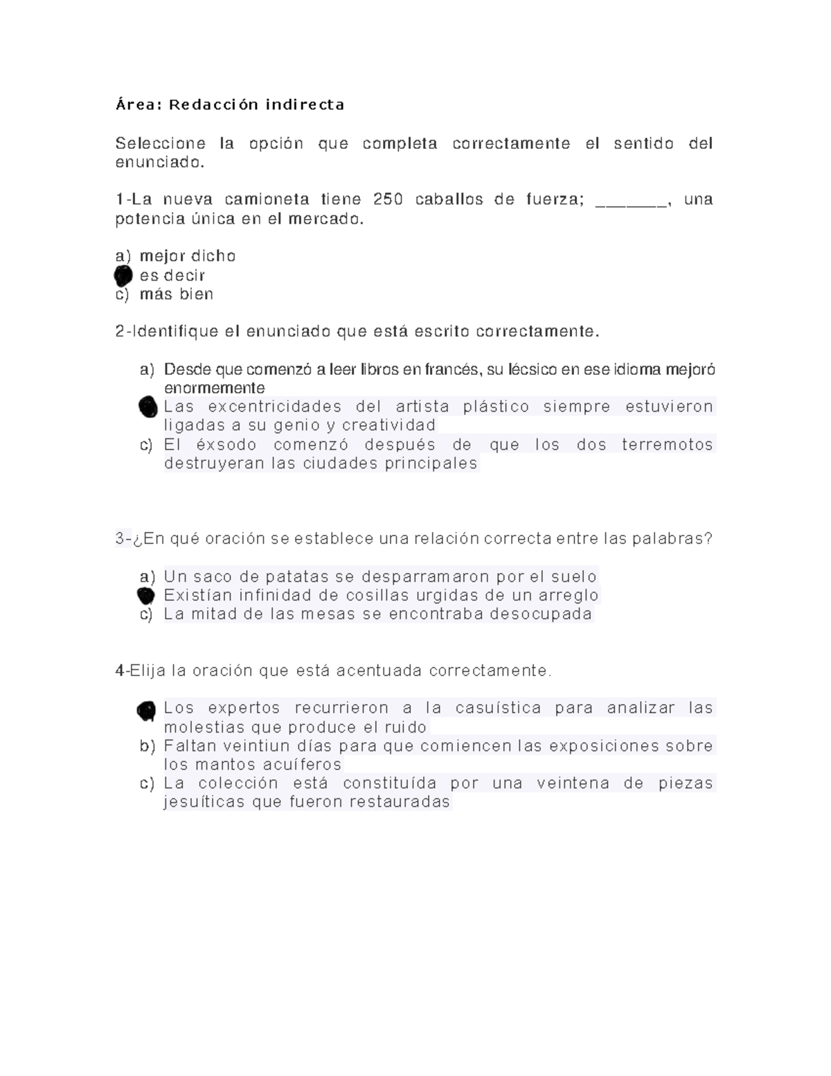 Redacción Indirecta - Examen II - Studocu