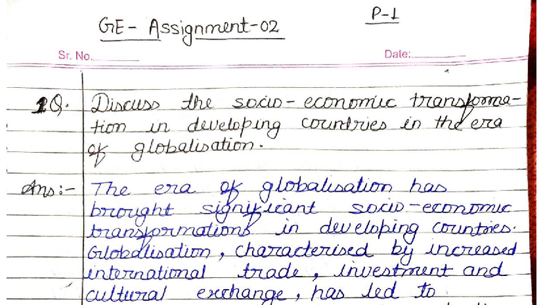 Economic Impact of Globalisation in Developing Countries: A Study - Studocu