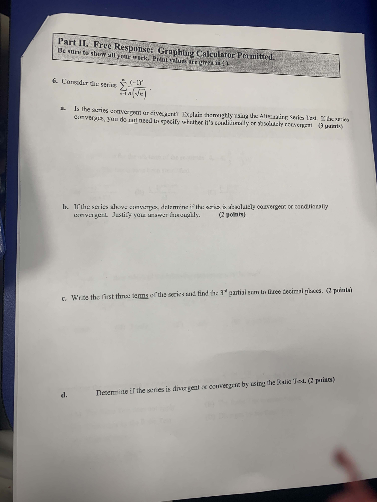 AP Calc BC Study Guide Unit 10: Series Convergence Tests - Studocu