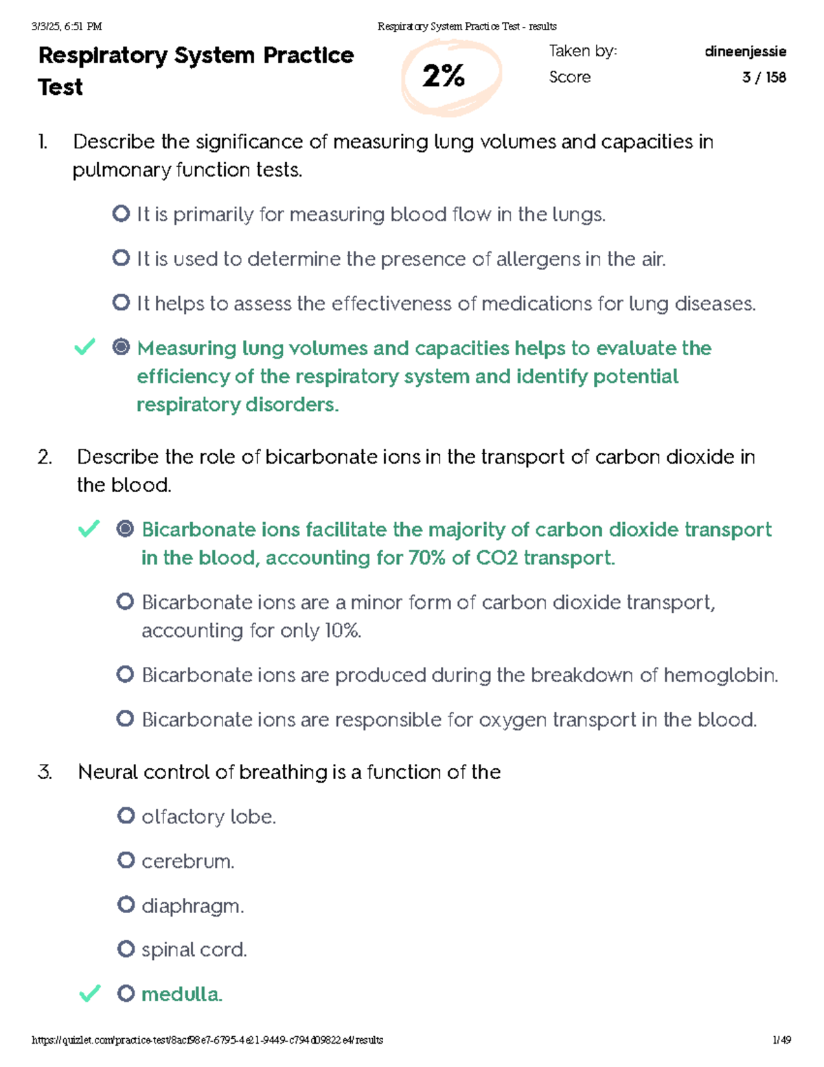 Respiratory System Practice Test - Key Concepts and Questions ...