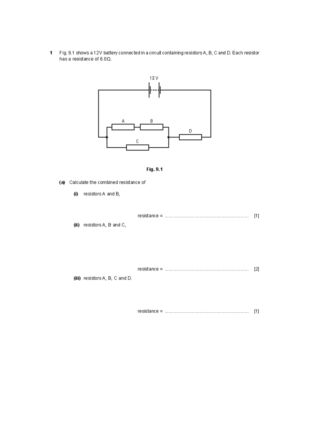 Electric circuits 1 quiz paper with calculations and explanations - Studocu