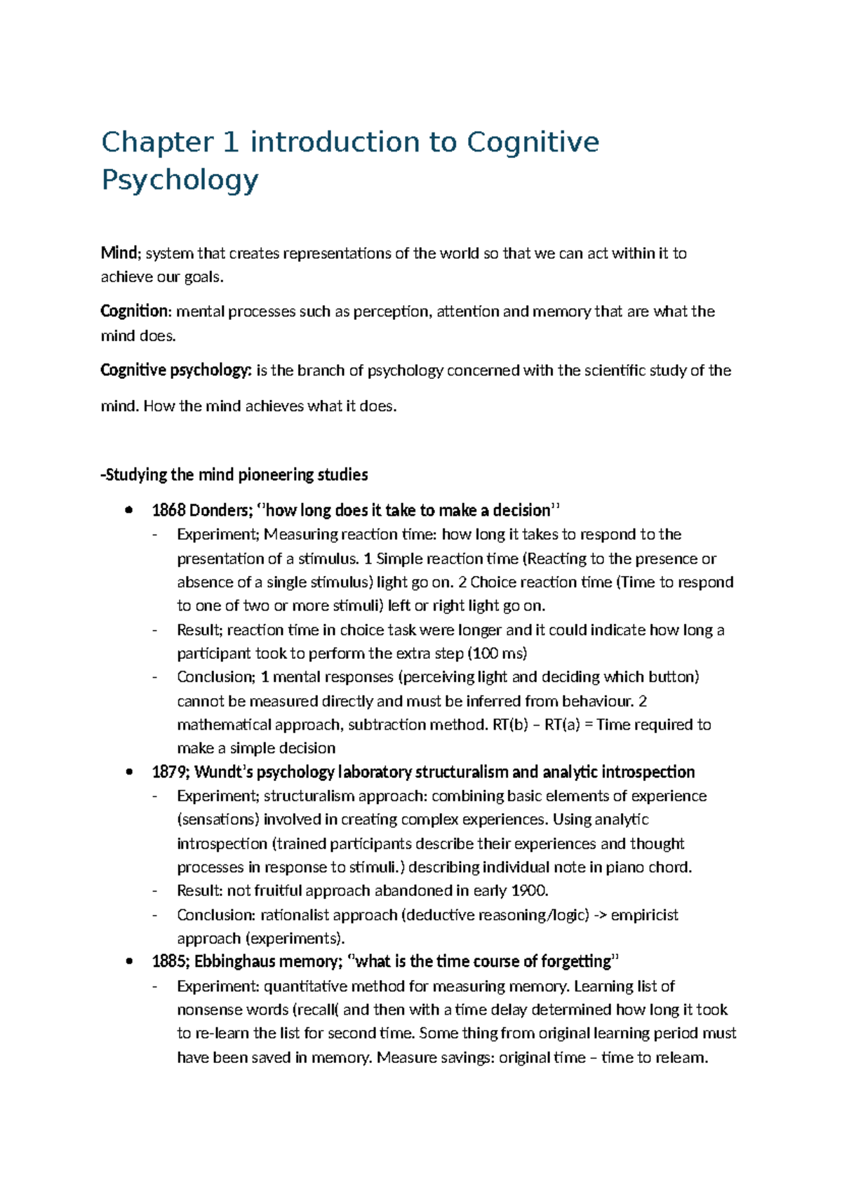Cognitive Psychology Overview: Key Concepts and Theories (PSY 101 ...
