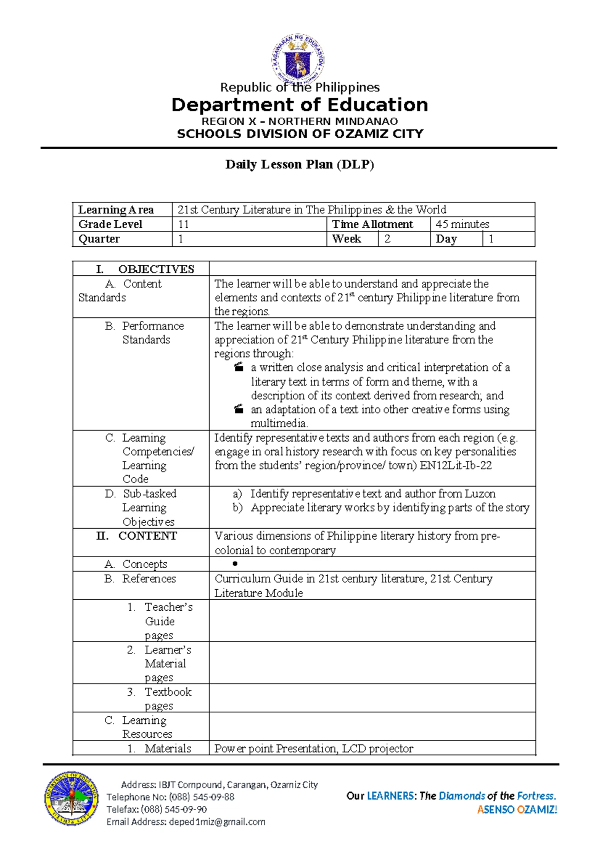 DLP DISS - Lesson Plan on Rational Choice Theory for Social Sciences ...