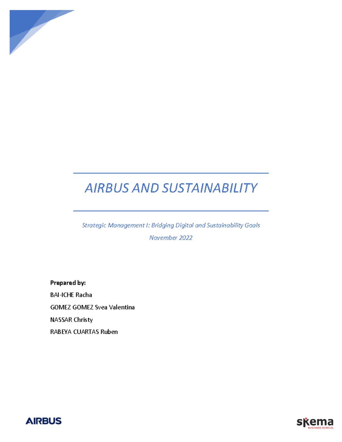 Airbus Report - Sustainability - AIRBUS AND SUSTAINABILITY Strategic ...