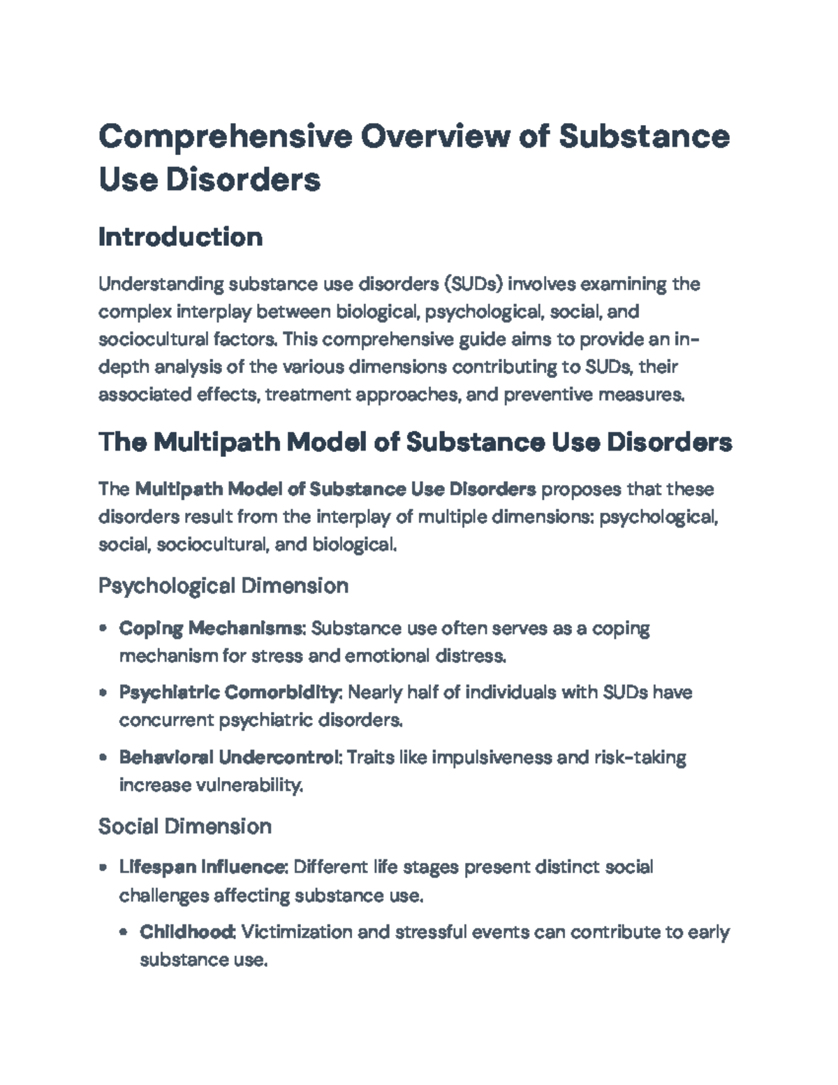 Comprehensive Guide to Substance Use Disorders (SUDs) and Treatments ...