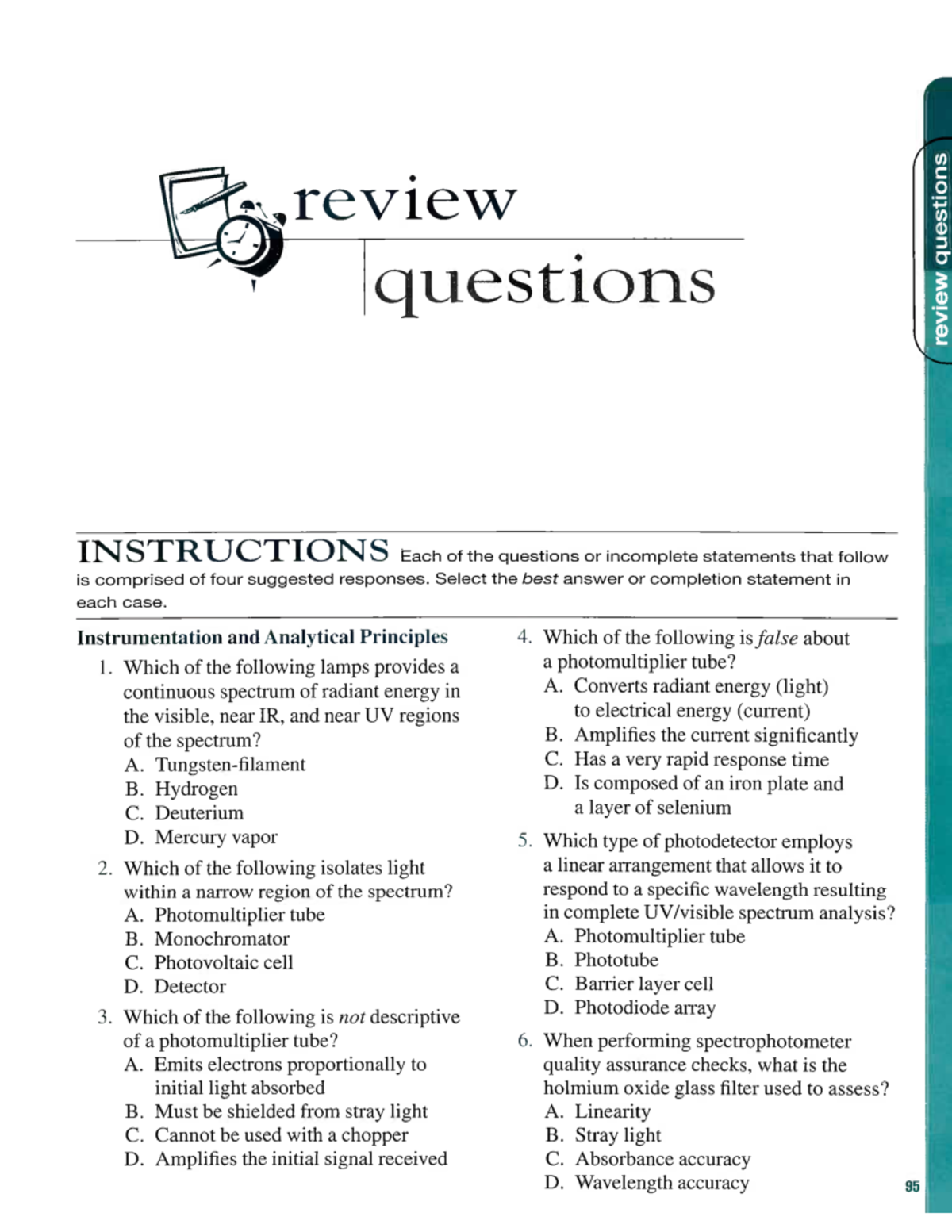Chapter 01 - Clinical Chemistry Review Questions and Answers - Studocu