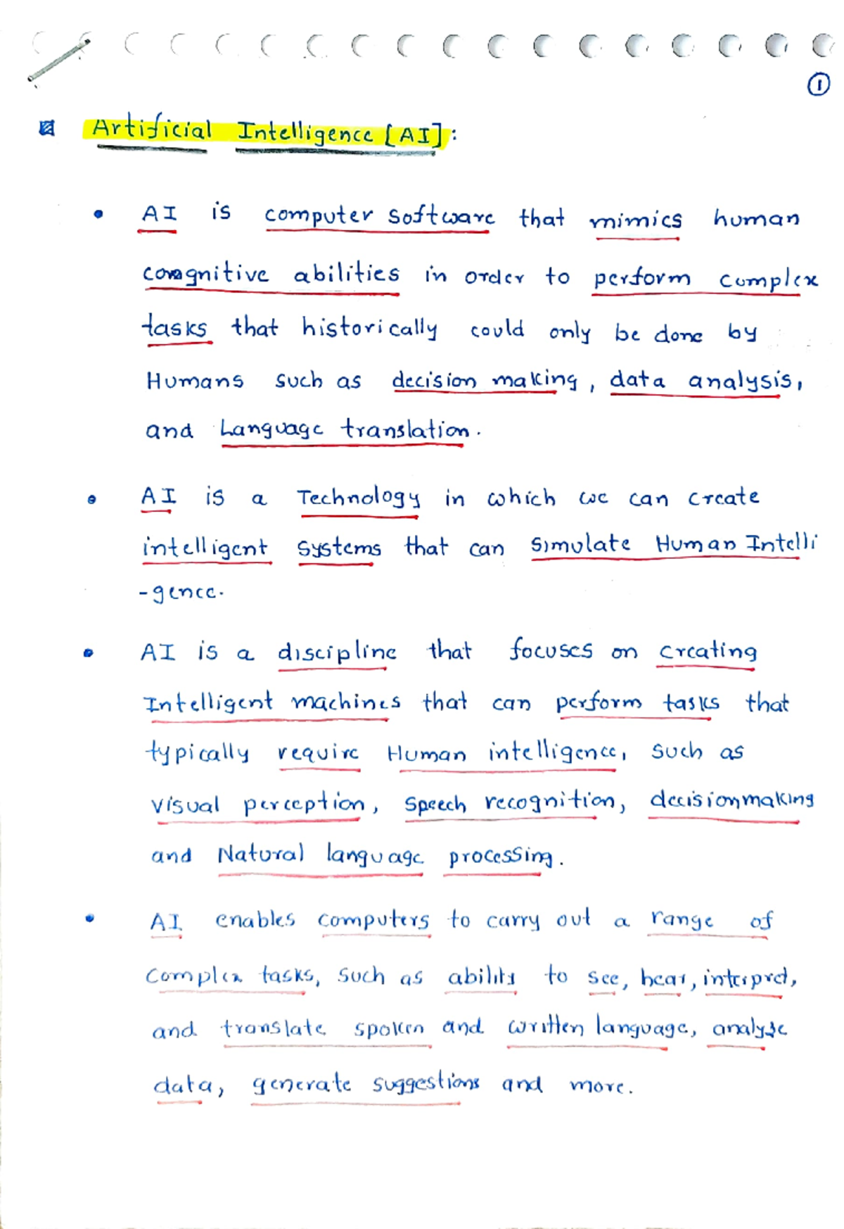 D L unit 1 merged - Unit 1 notes - Artificial Intelligence [AI]: AI iS ...