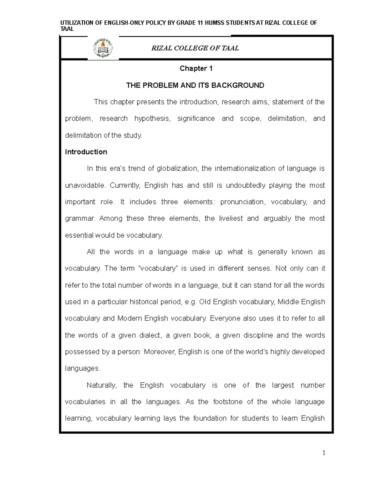 Chapter 2 RRL Example - Chapter 2 REVIEW OF RELATED LITERATURE ...