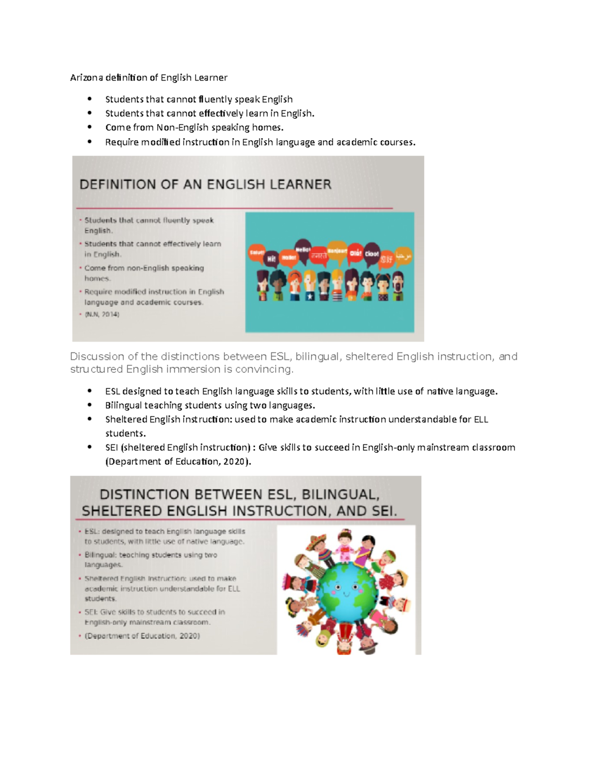 Analyzing Arizona's Language Development for ELLs: Key Insights - Studocu