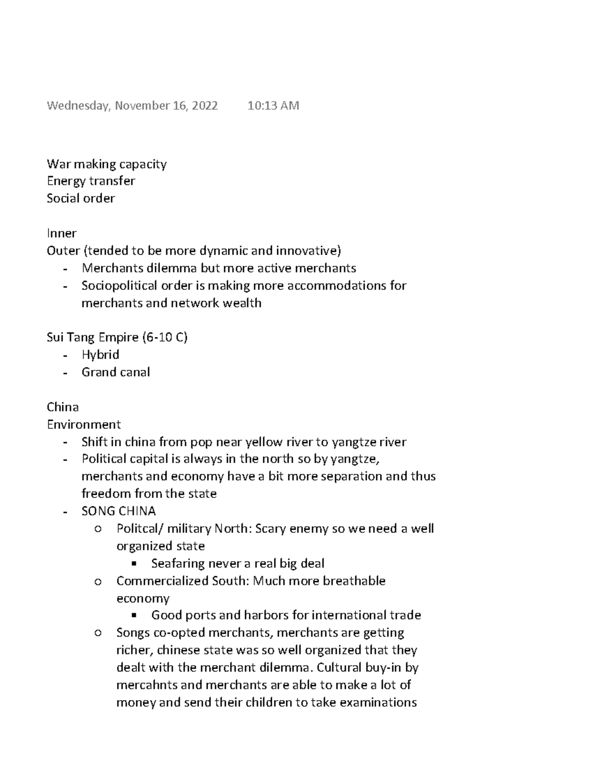 War making capacity - Jon Felt - War making capacity Energy transfer ...