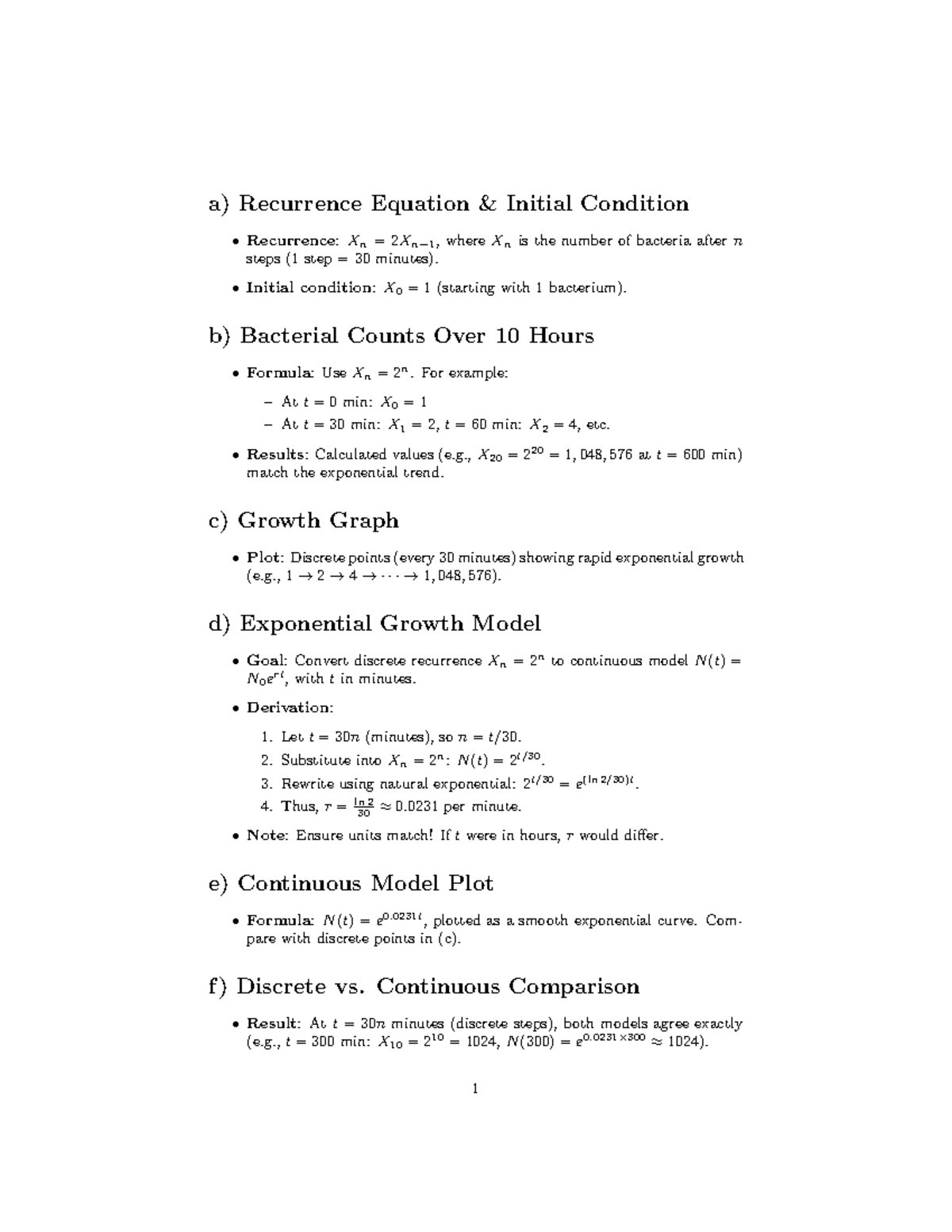 Worksheet 5 reference answer - a) Recurrence Equation & Initial ...