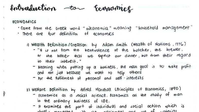 Introduction to Economics: Key Concepts and Principles (ECON 101) - Studocu
