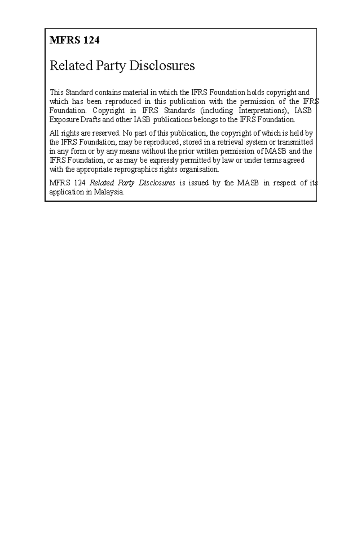 MFRS 124 Related Party Disclosure: Comprehensive Overview and ...