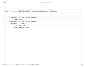 Data Structures Algorithms Midterm Exam - ANSWER QUESTIONS True A bank simulation of its teller ...