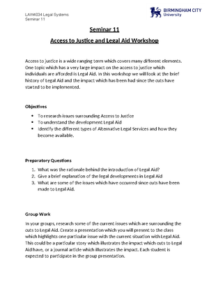 Applied law criminal law assignment unit 2 - Legal personnel, the ...