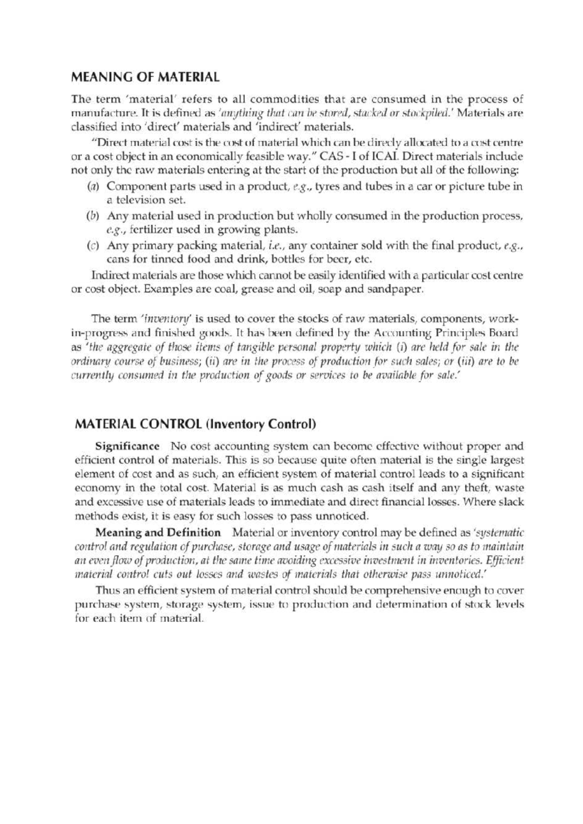Unit 2 - Material Cost Analysis and Calculations - Studocu