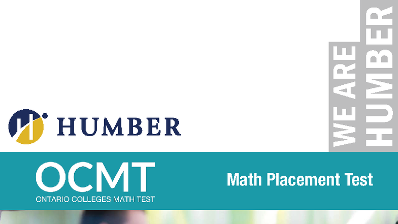 HUMBER Math Placement Test Practice - Skills Review 2 - Studocu