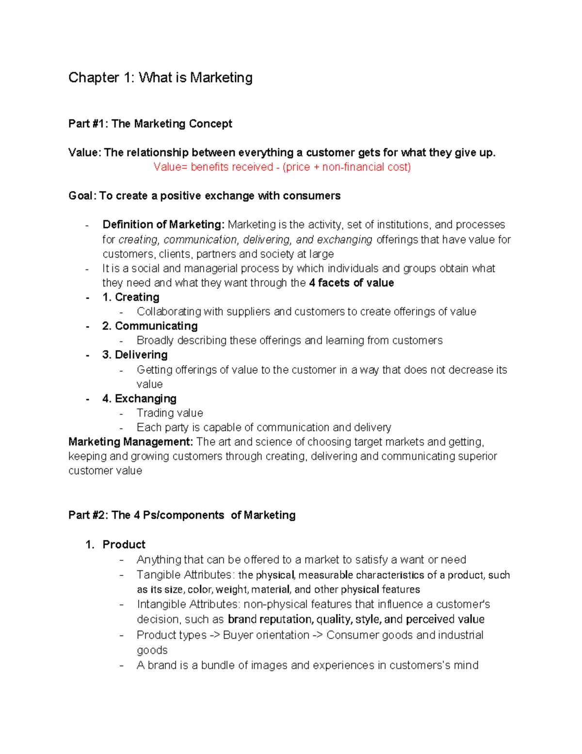 MKT 101 Midterm Notes: Understanding Marketing Concepts and Strategies ...