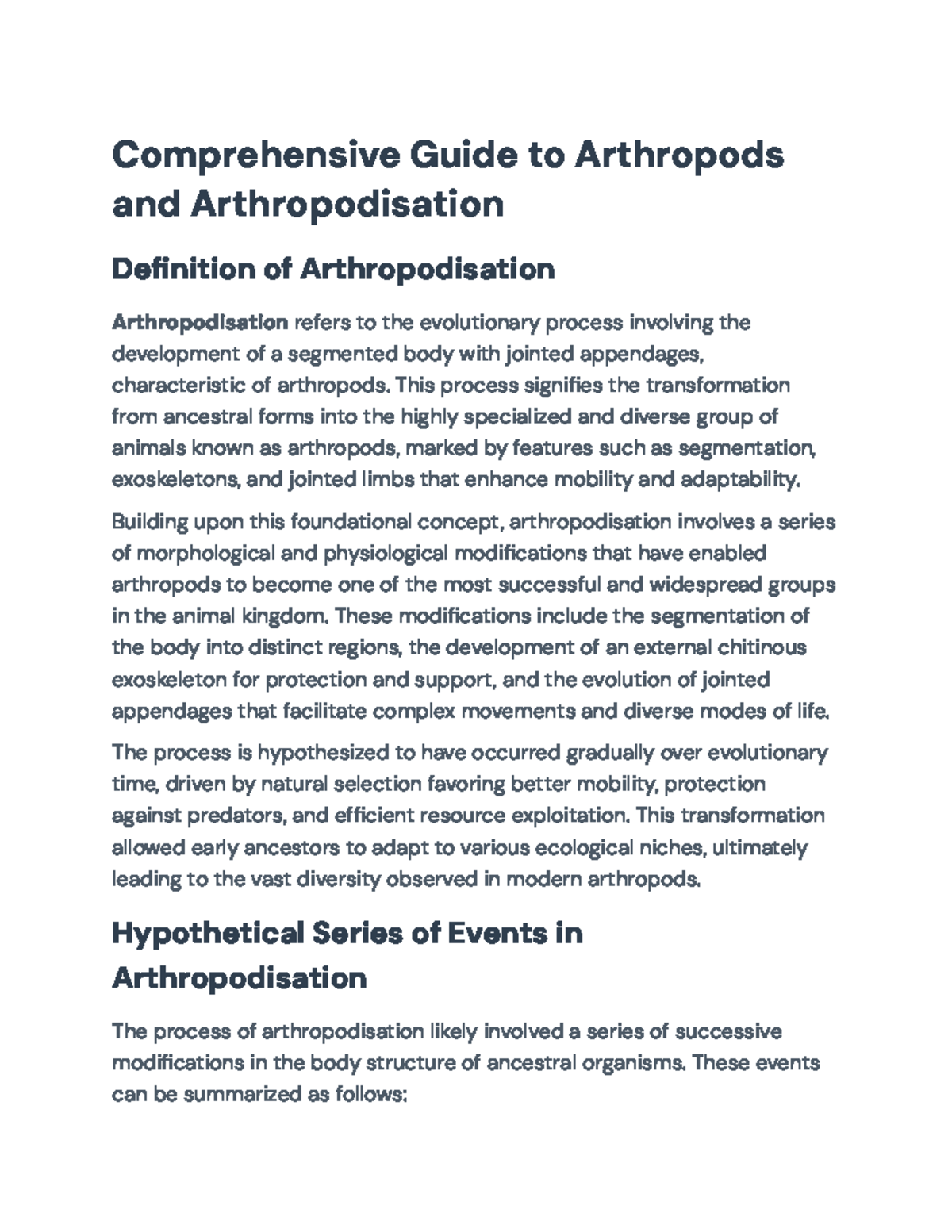Comprehensive Guide to Arthropods: Anatomy, Evolution, and Success ...